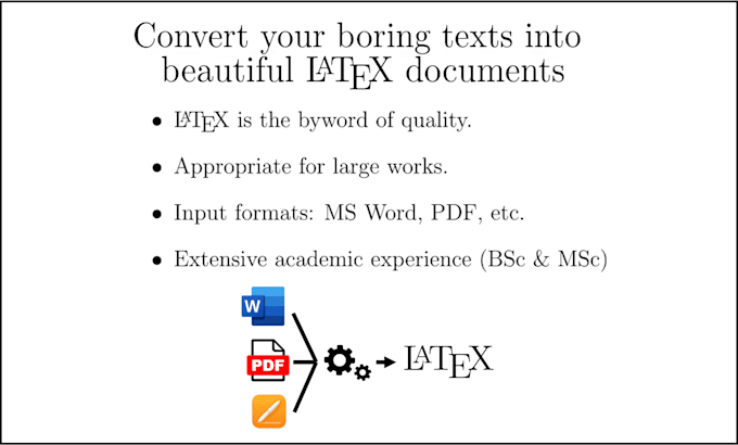 Convert word, pdf or handwritten documents to latex by A_salehw | Fiverr