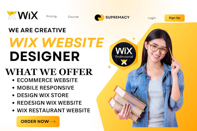 Build wix create wix design redesign wix ecommerce website landing page ...