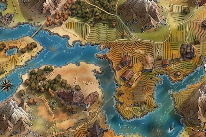 Crear mapas dnd y rpg, mapas de fantasía y batalla, mapas mundiales