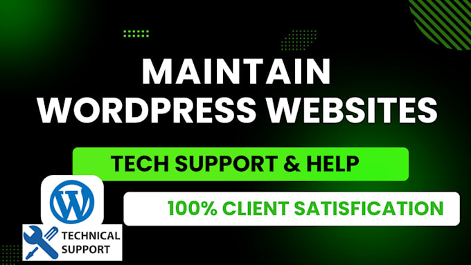 Do wordpress maintenance, website update, technical support by ...