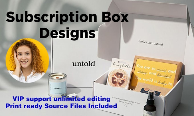 Design modern subscriptions box for you by Elizbathdesigns | Fiverr