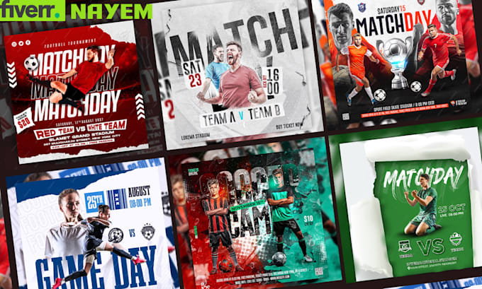 Eye catching matchday poster designs for your sports events by Mrnayem ...