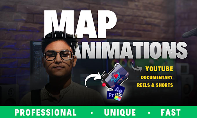 Create map animations for youtube, reels, documentary videos by Amtalhas | Fiverr