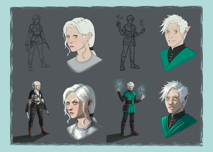 Draw your rpg characters for your campaign by Elef01 | Fiverr