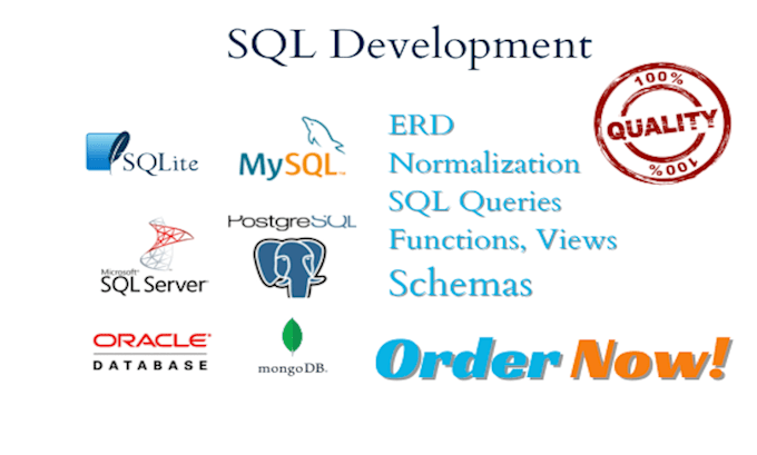 Create sql database design and queries by Promo_master11 | Fiverr
