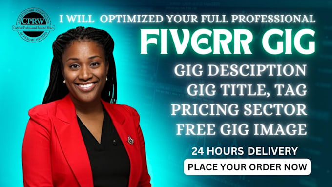 Optimize fiverr seo gig, fiverr gig description, title, free image by ...