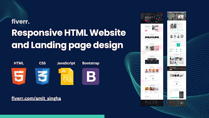 Design redesign responsive website and landing page in html css ...