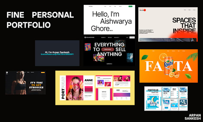 Create digital portfolio website, personal portfolio, blog website by ...