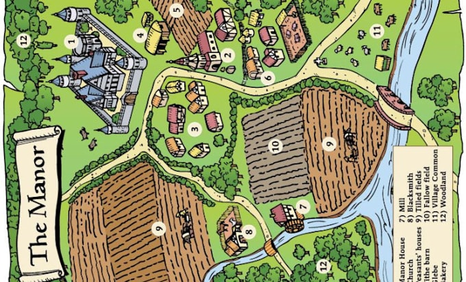 Create a custom 2d vector map and fantasy map illutration