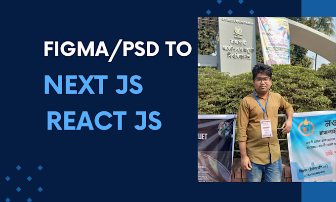Convert figma to next js, psd to next js with tailwind css by Md_ridoy_mondol | Fiverr
