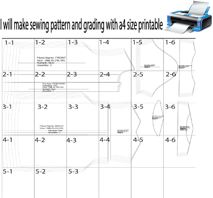 Make sewing pattern, grading and tech pack by Patternmarker1 | Fiverr