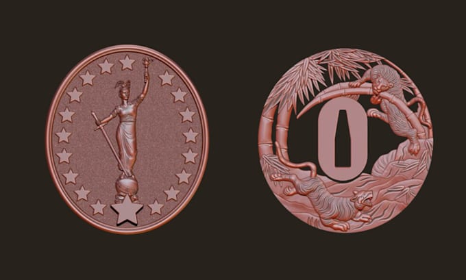 Design cnc relief, vector file, 3d coin, cnc laser cutting, dwg ...