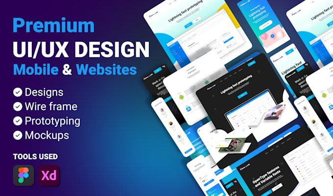 Design ui ux or prototype wireframe for websites and mobile by Graphix ...