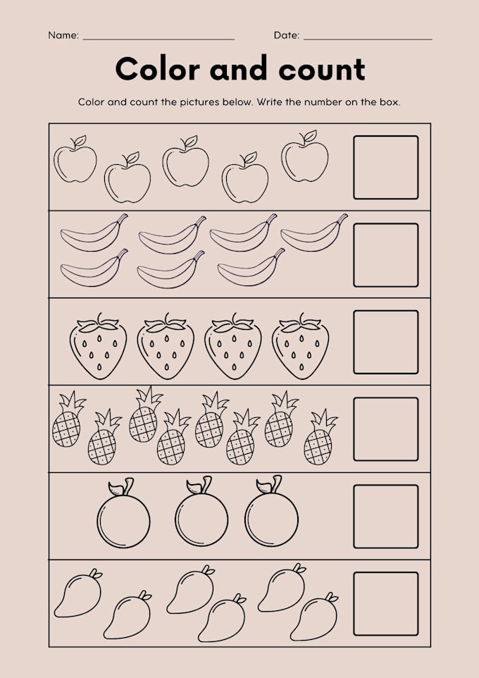 Create custom activity worksheets for your toddler by Ilegmoreno | Fiverr