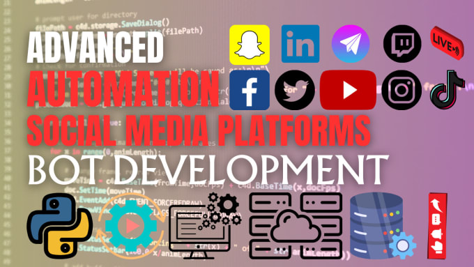 Develop automated instagram api bot youtube bot tiktok bot twitch bot ... Develop automated instagram api bot youtube bot tiktok bot twitch bot ...