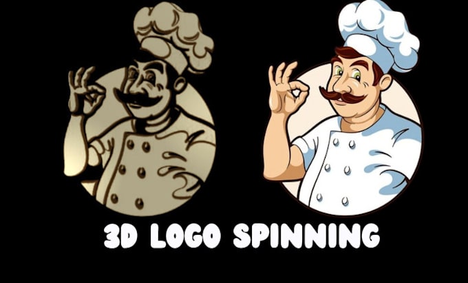 Create a 3d rotating logo gif animation spin loop by Abdebissnis11 | Fiverr