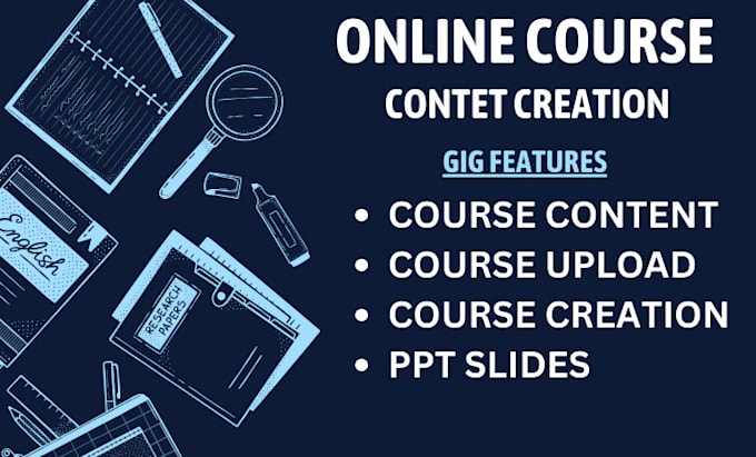 Create online course content course curriculum lesson plan workbook ...