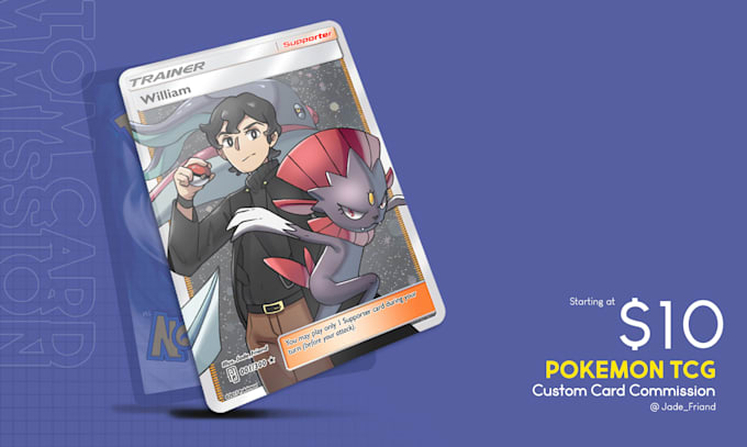 Draw you an illustration pokémon tcg card by Jade_friand | Fiverr
