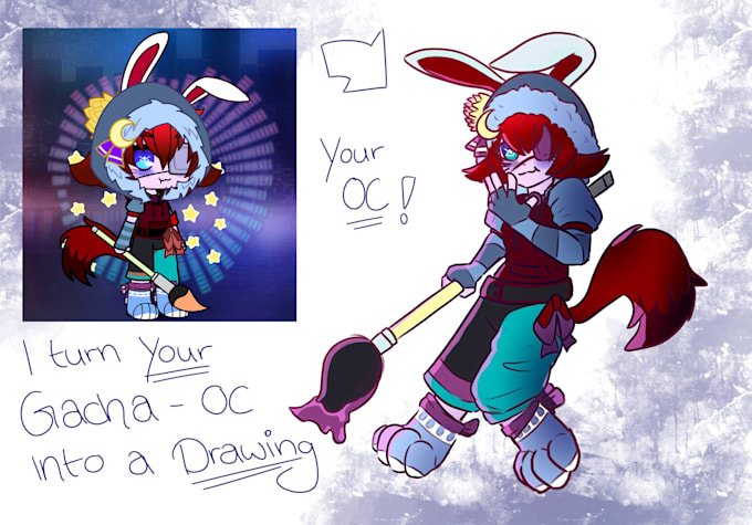 Draw your gacha oc by Epicsceptileamv | Fiverr