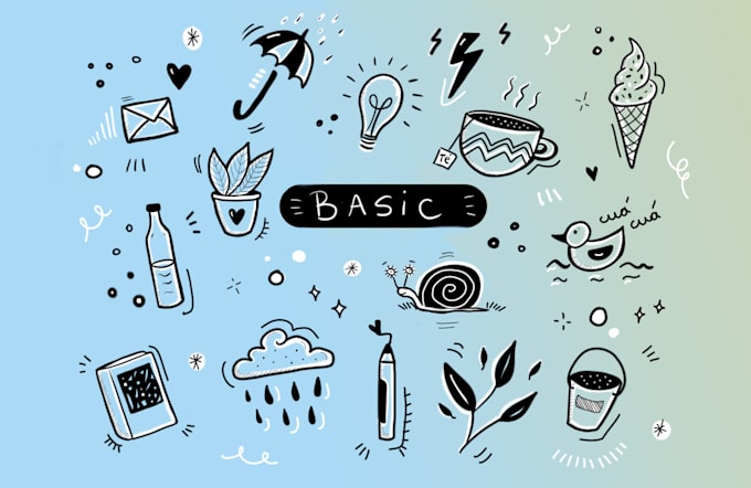 Draw illustrations of minimalist doodles for your projects by ...