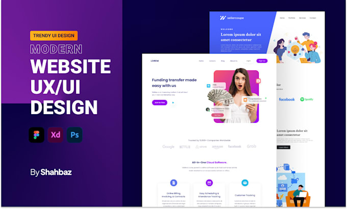 Do figma website mockup, web template, landing page design ui ux by ...