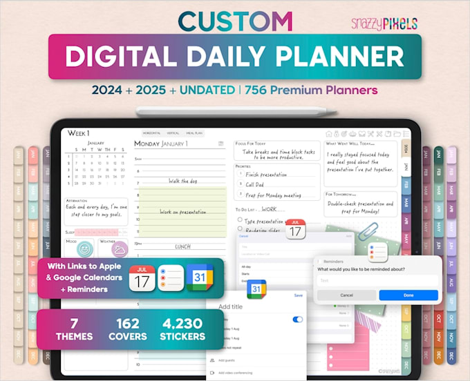 Do digital planner, printable planner and journal template by ...