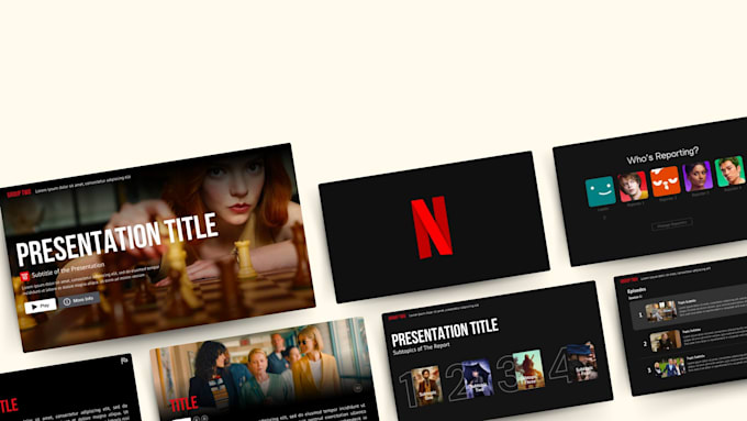 Create a netflix themed powerpoint presentation ppt by Huemartin_ | Fiverr