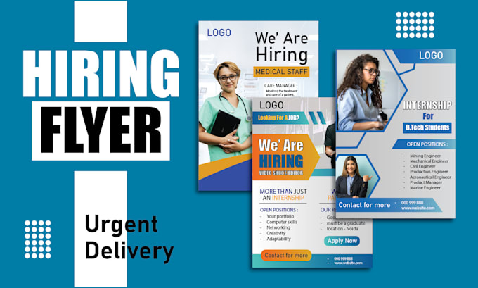 Design urgent hiring flyer, recruitment, one pager, brochure by Kunal ...