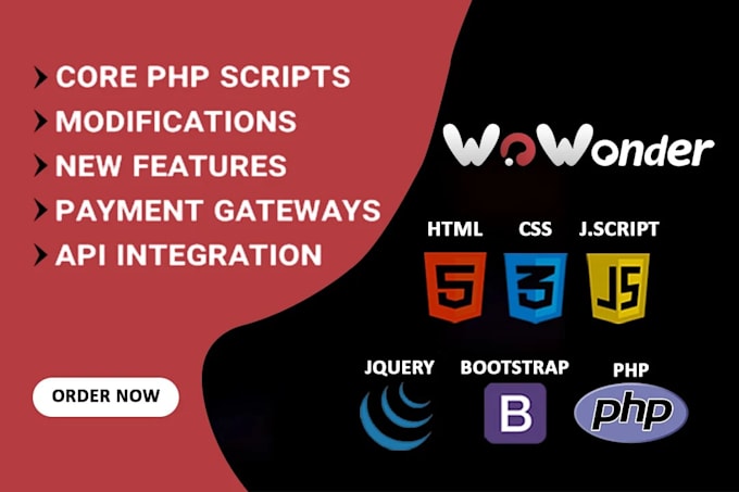 Customize any feature of wowonder web script by Holugraill | Fiverr
