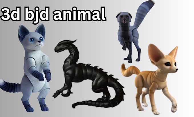 Sculpt 3d doll, 3d bjd animals, toy design, articulated model, ball ...