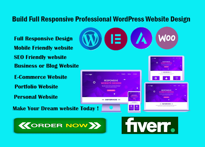 Build, rebuild wordpress website or wordpress website with elementor by Webdevhossain | Fiverr