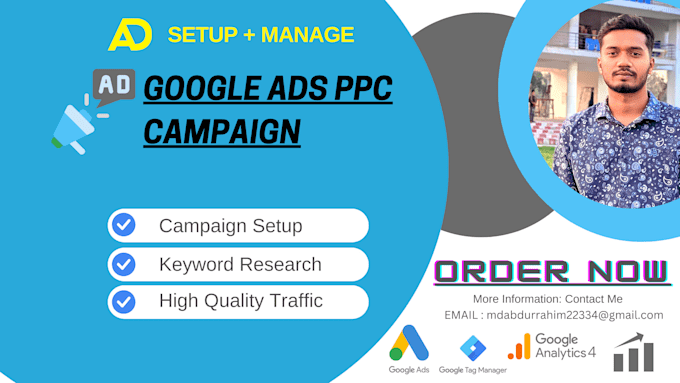 Setup and optimize google ads by Mdbdurrahim234 | Fiverr
