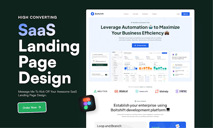 Design high converting modern saas landing page with figma by Sabbirux ...