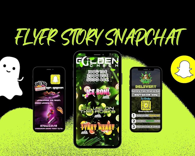 Design flyer story snapchat business by Mocrovision | Fiverr
