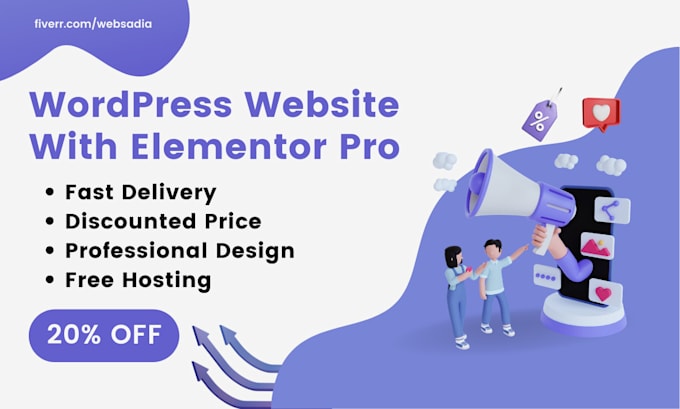 Create elementor wordpress website by Websadia | Fiverr