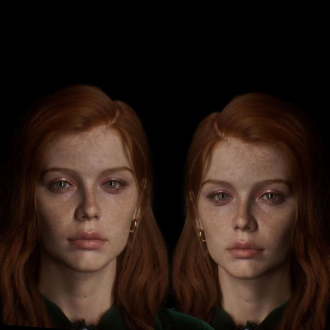 3d hyper realistic, metahuman model, cinematic character, human avatar ...