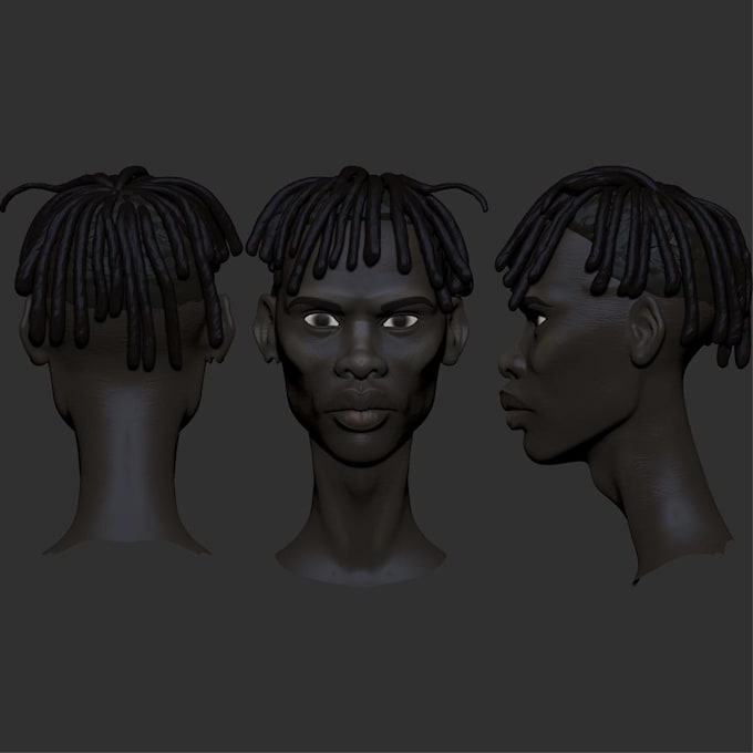 Sculpt 3d bust model, 3d face, 3d head bust, 3d face sculpting for 3d ...
