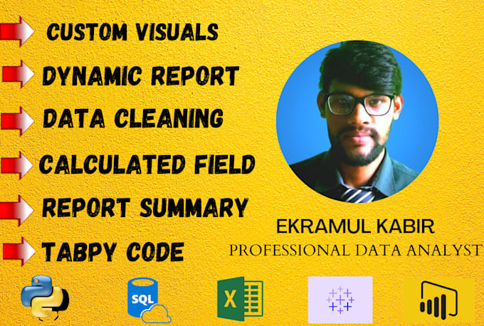 Be your sql and tableau consultant by Ekramul_kabir52 | Fiverr