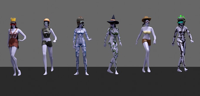 3d modelling character, rigs, animations by Ichata | Fiverr