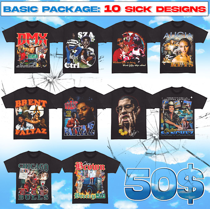 Give you sick and dope 90s vintage bootleg designs bundle by Snowbei ...