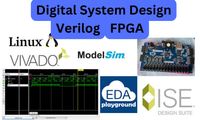 Assist you in verilog , system verilog and vhdl for fpga using vivado ...