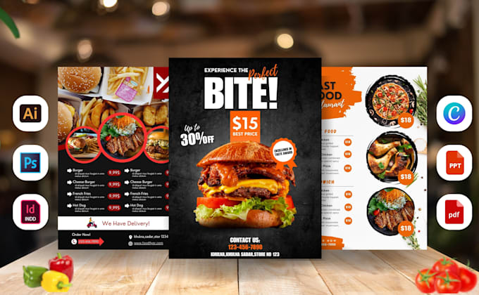 Design restaurant menu, food menu, bar menu, board, flyer, poster by ...