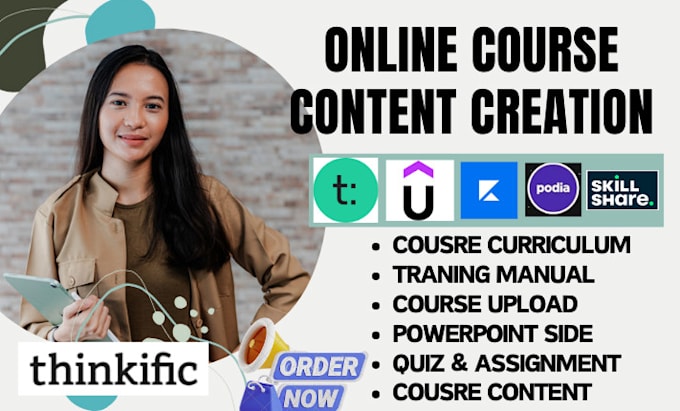 Create online course content course curriculum training manual course ...