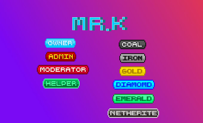 Design professional minecraft prefixes by Tunkhanh361 | Fiverr