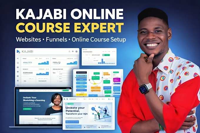 Setup kajabi online course, kajabi website and kajabi expert by King ...
