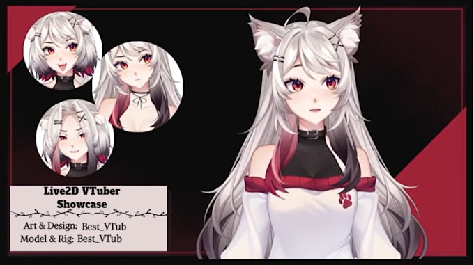 Draw and rig a quality live2d vtuber model, live2d rigging, anime ...