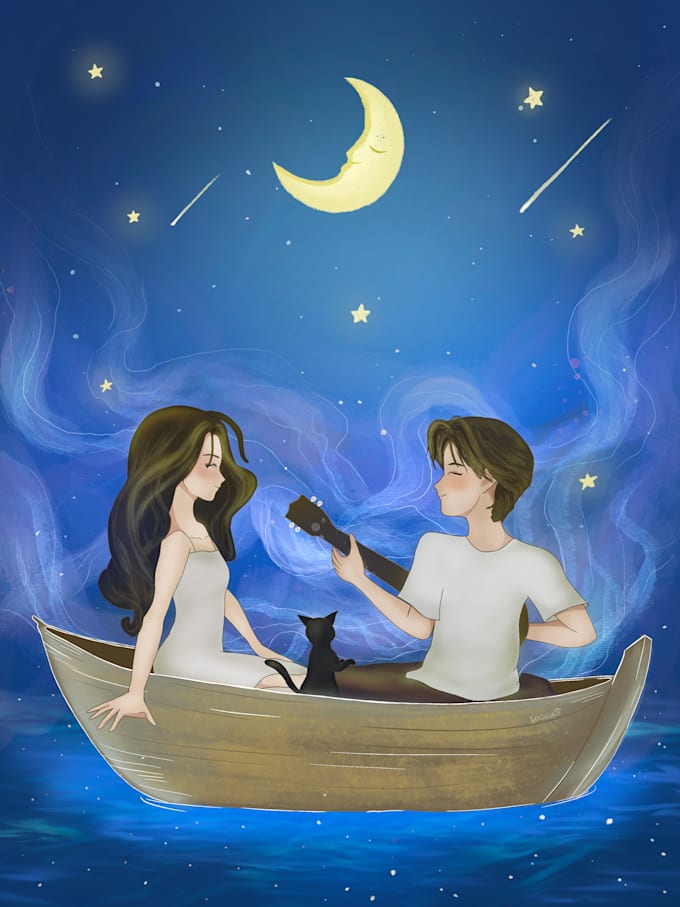 Draw a dreamy illustration based on your feelings by Vocacino | Fiverr
