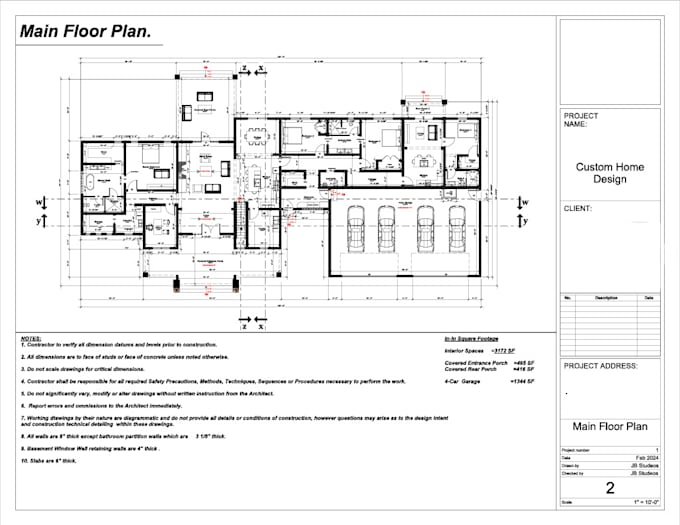 Design architectural drawings mep adu landscape basement plan for ...