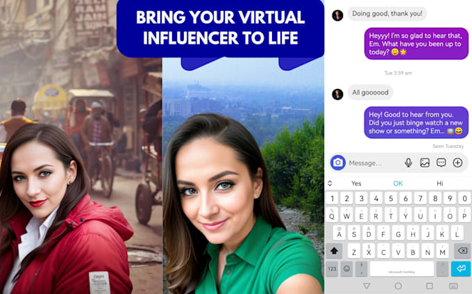 Bring your instagram virtual influencer to life by Sikander_fraz | Fiverr