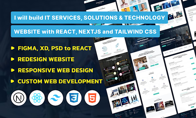 Build it services, company and technology website with react, nextjs ... Build it services, company and technology website with react, nextjs ...